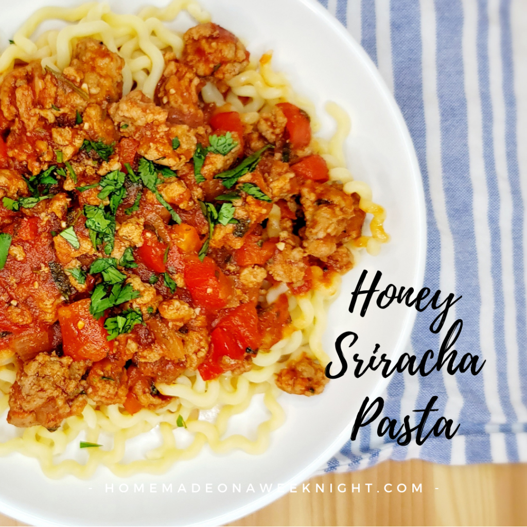 Honey Sriracha Pasta - Homemade on a Weeknight