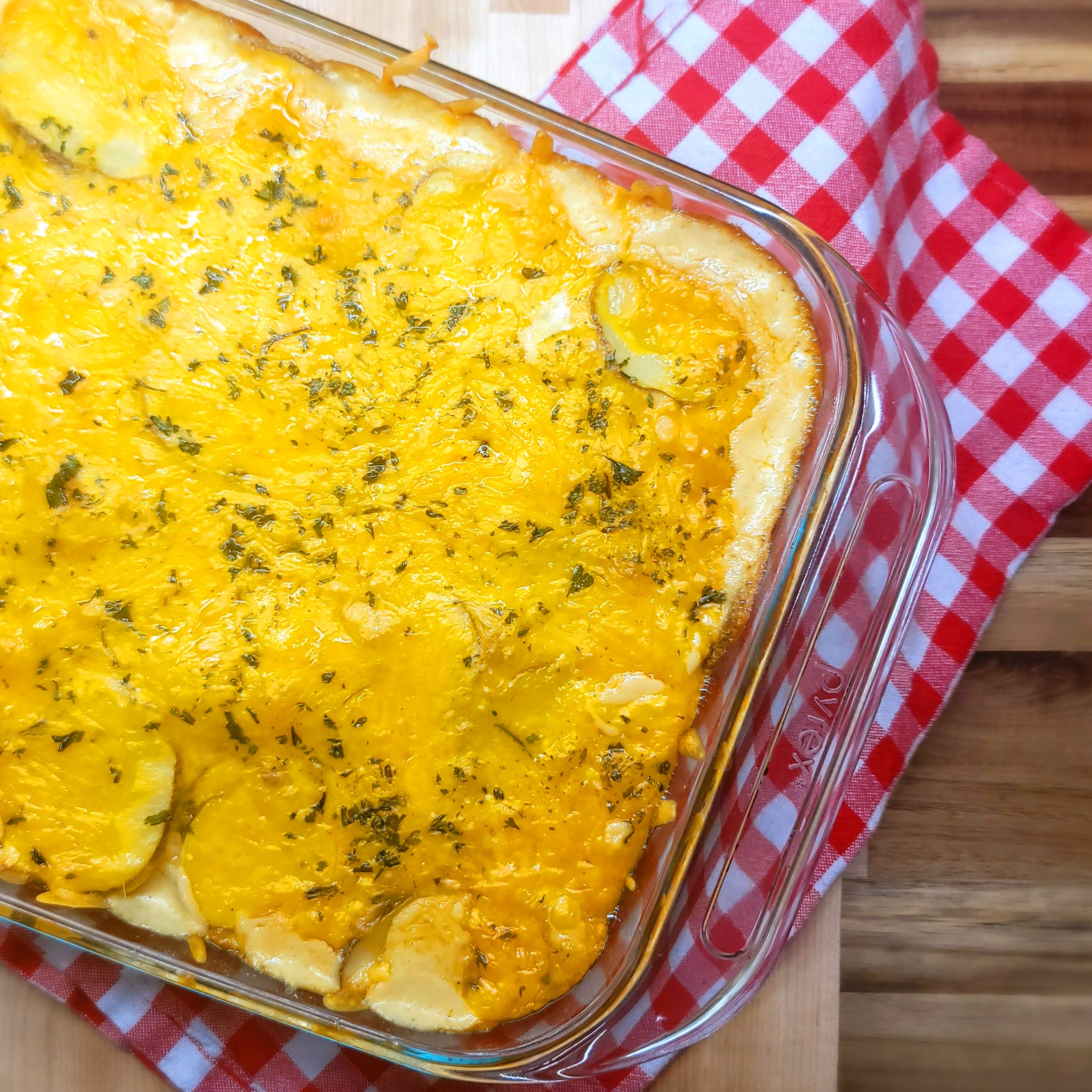 Cheesy Layered Potatoes - Homemade on a Weeknight