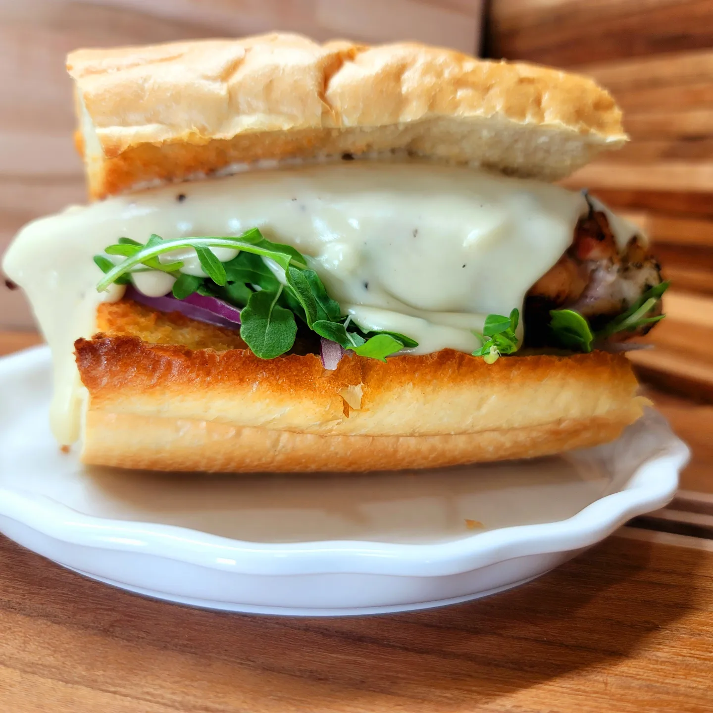 Alfredo Chicken Sandwich - Homemade on a Weeknight