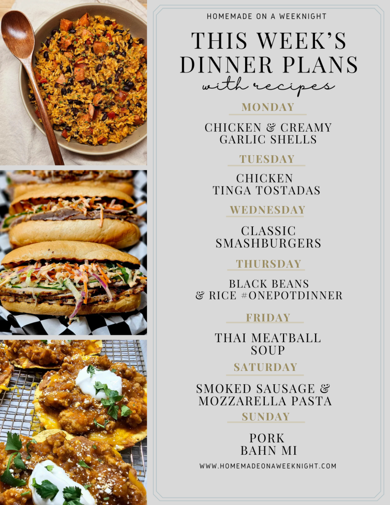 This Week's Dinner Plans #18 - Homemade on a Weeknight