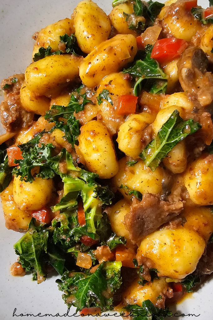 Chorizo & Vegetable Gnocchi - Homemade on a Weeknight